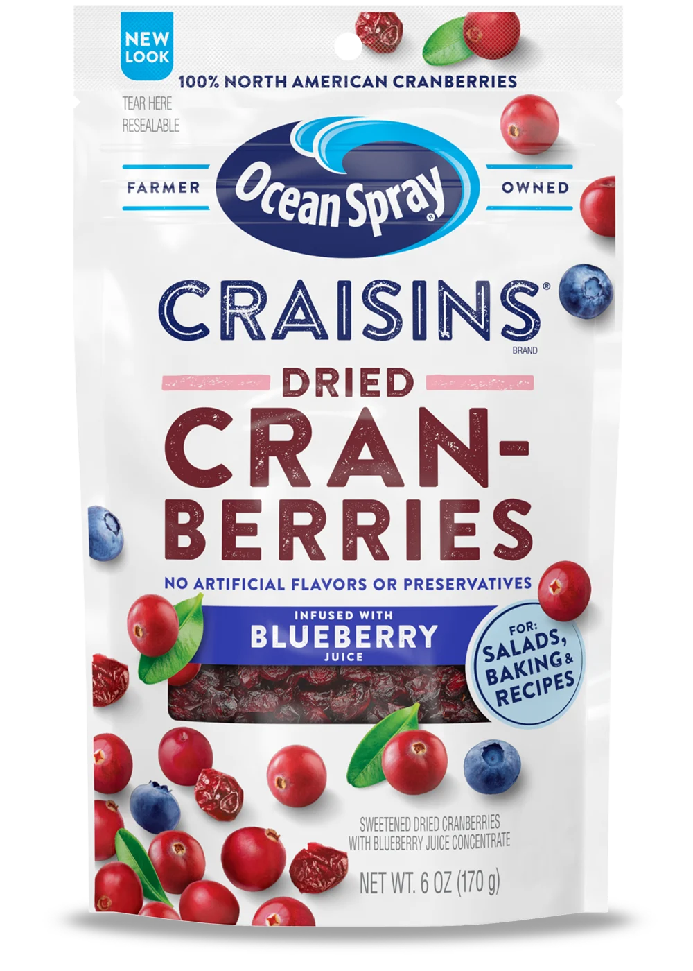 Ocean Spray® Craisins® Original Dried Cranberries: Blueberry Juice Infused