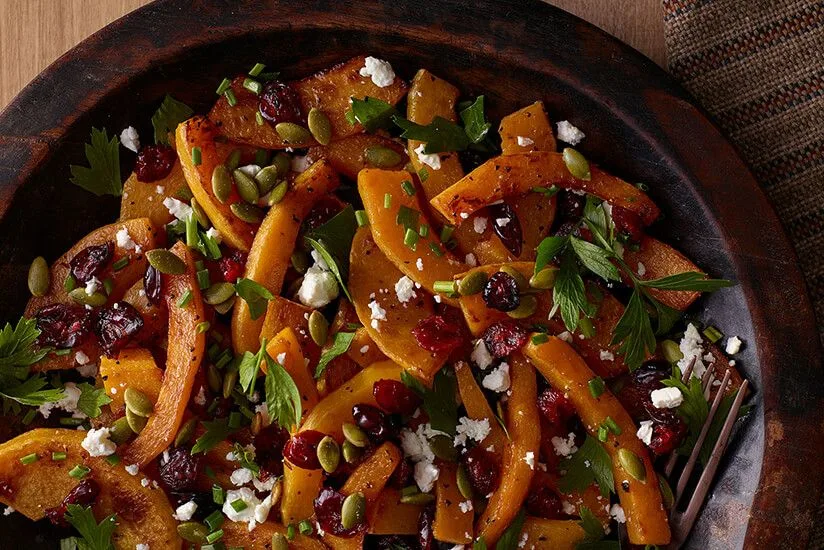 Roasted Butternut Squash with Craisins® Dried Cranberries Recipe