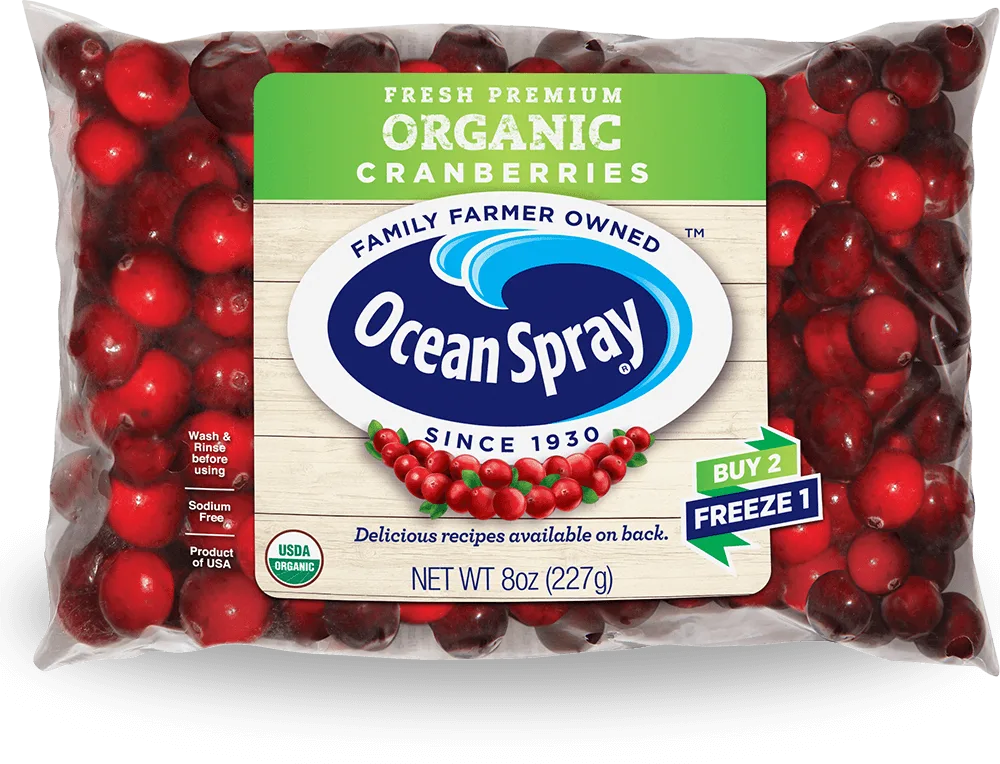 Ocean Spray® Organic Cranberries - Straight from the Bog