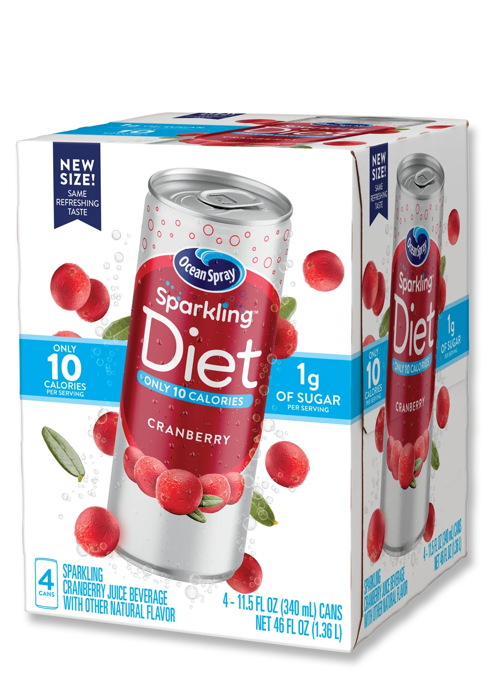 Diet Sparkling Cranberry Drink - Low-Calorie Ocean Spray® Juice Drink