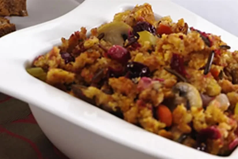 Ocean Spray® Wild Rice & Cranberry Stuffing Recipe - Festive Dish