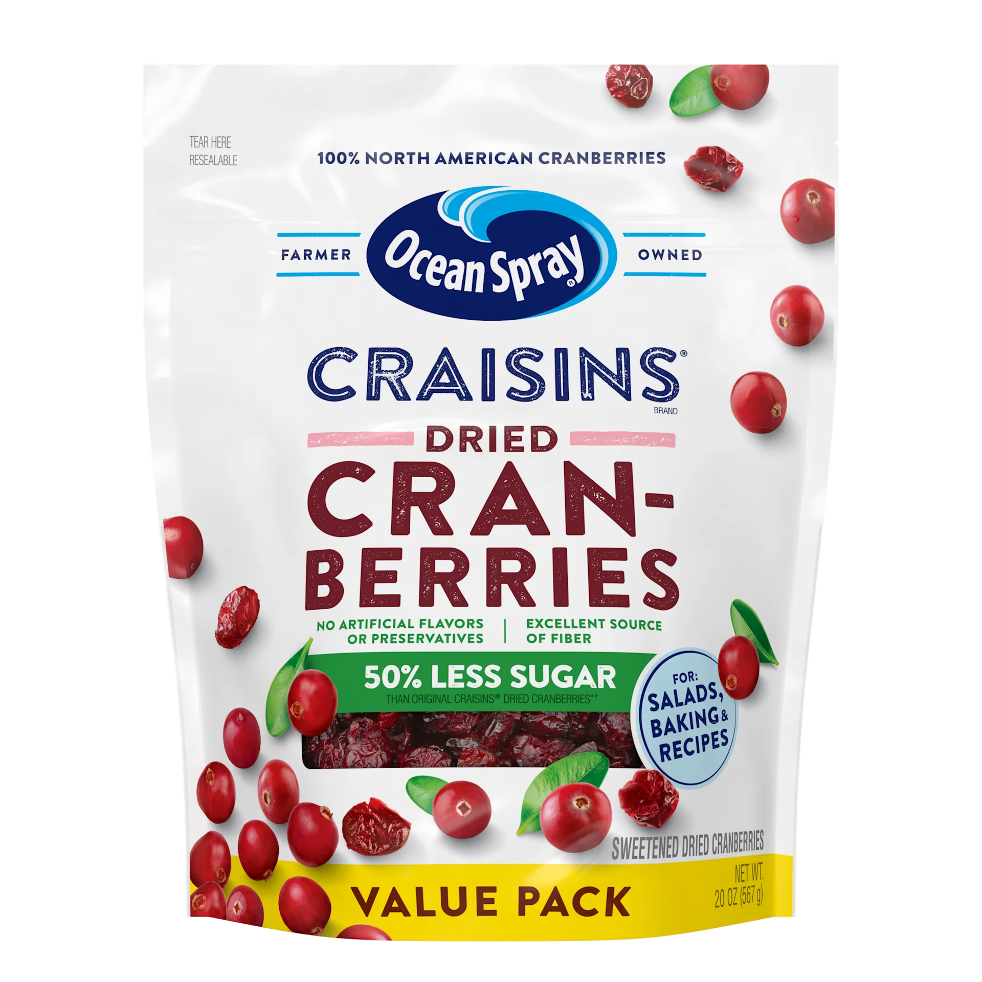 Ocean Spray® Craisins® 50% Less Sugar Dried Cranberries
