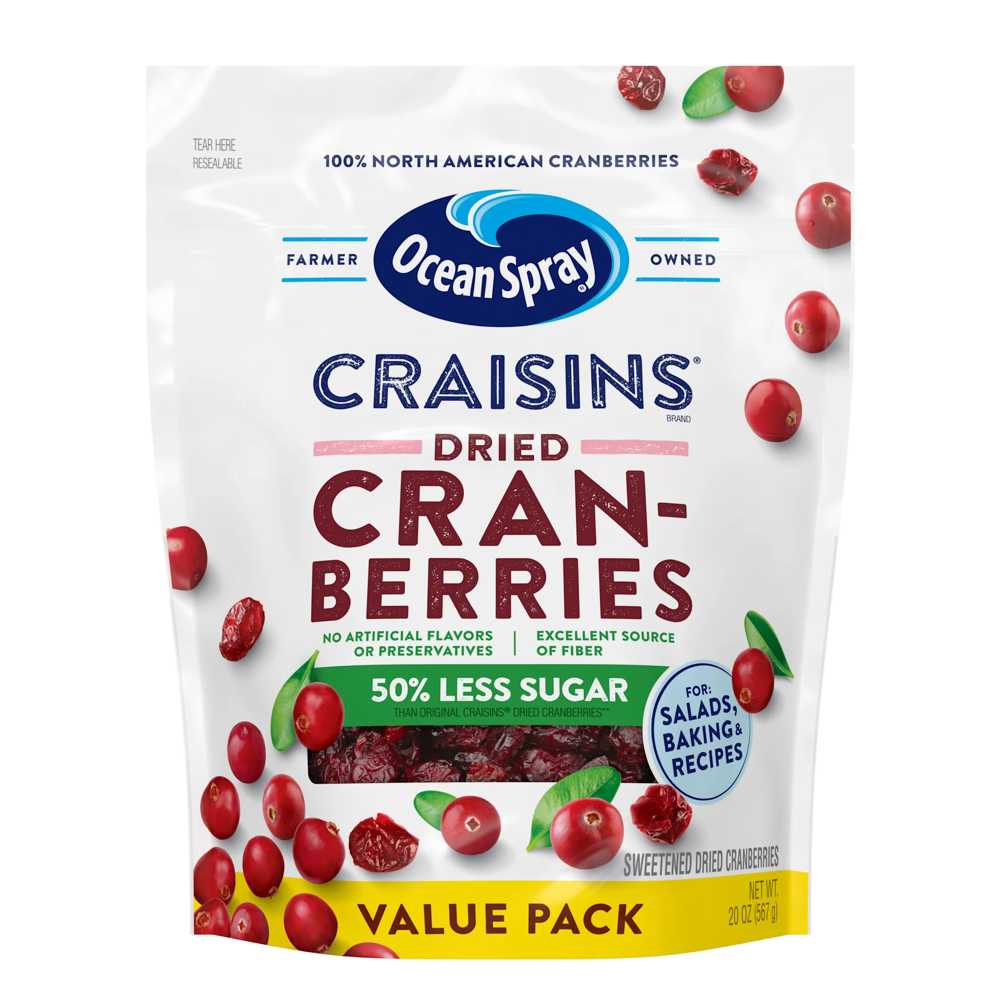 Ocean Spray® Craisins® 50% Less Sugar Dried Cranberries