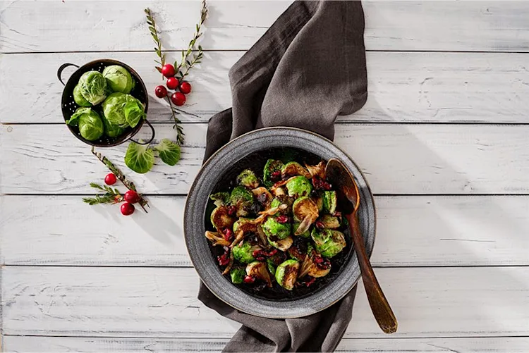 Roasted Brussels Sprouts with Cranberry Balsamic Glaze Recipe